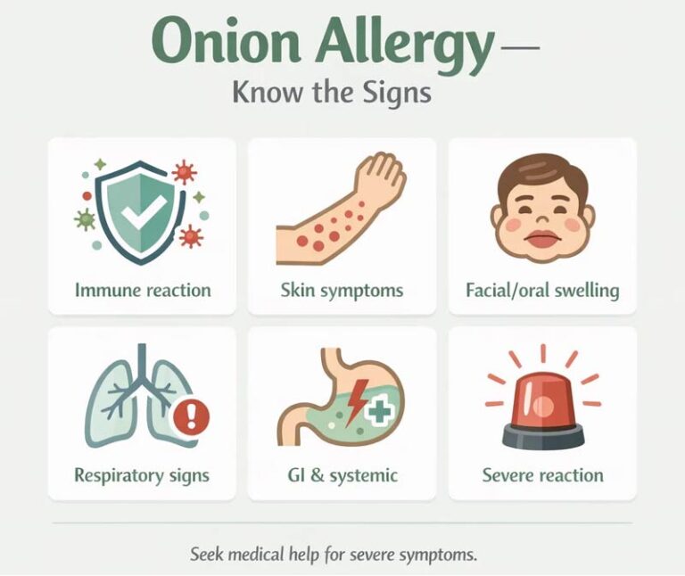 Onion Allergy - Symptoms, Treatment, Causes, Tests